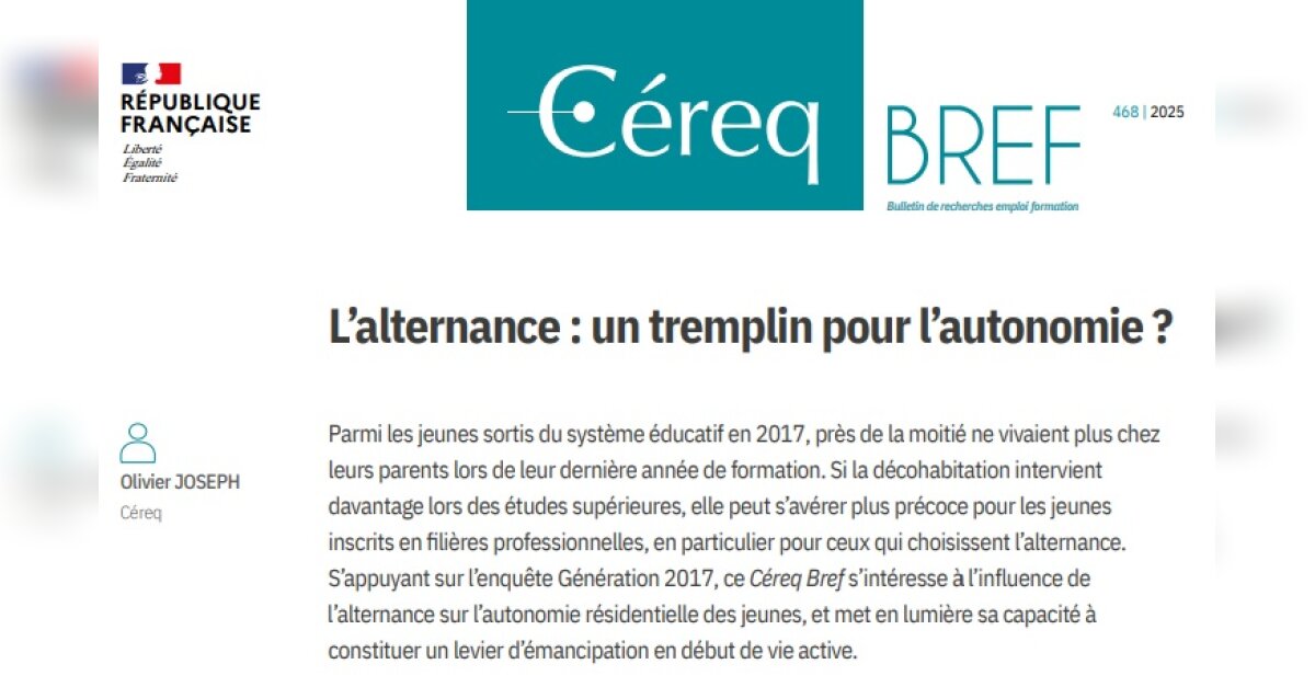 L’influence de l’alternance sur l’autonomie résidentielle des jeunes ...