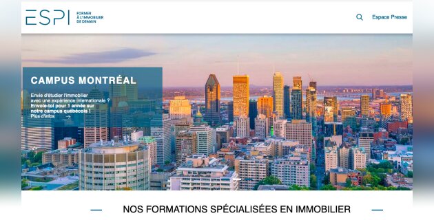 ESPI : ouverture d’un campus à Montréal (Canada) pour la rentrée 2023/2024 - Immo Matin