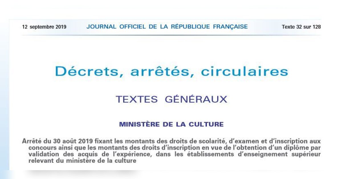 Arrêté: droits d'inscription pour l'obtention d'une VAE dans l ...
