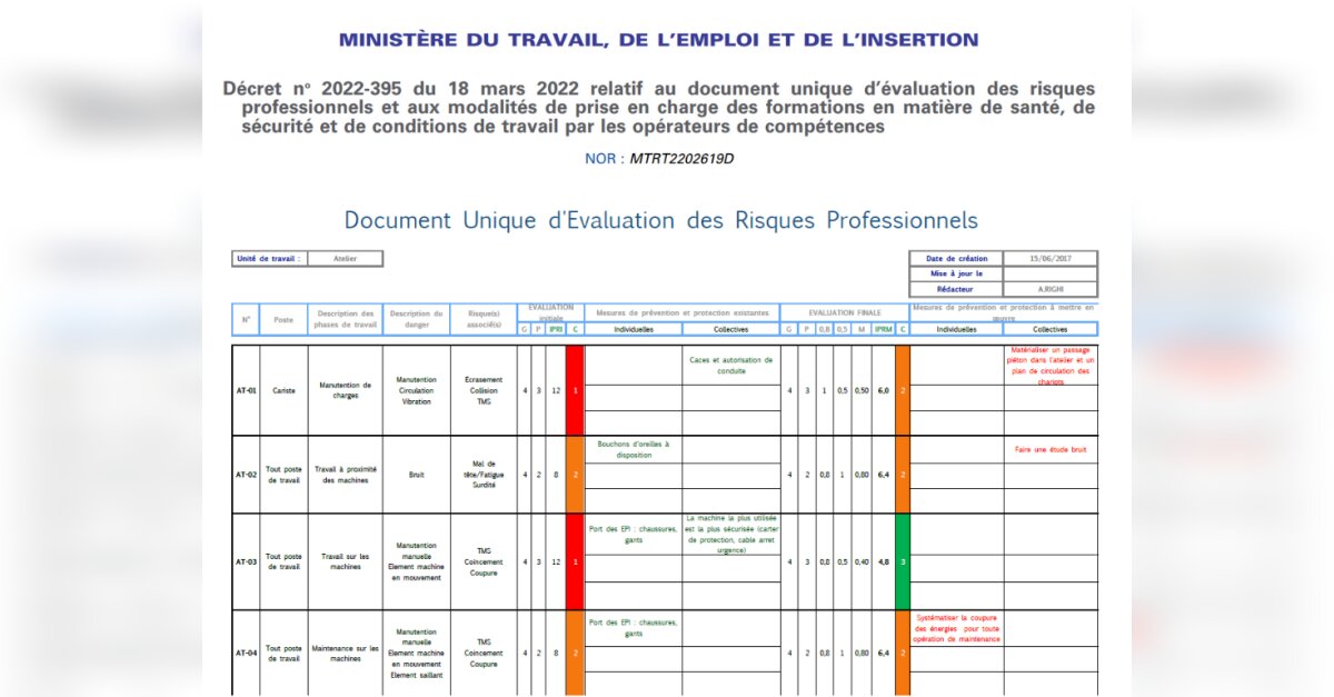 News Tank RH - DUERP : mise à jour, extension aux anciens travailleurs ...