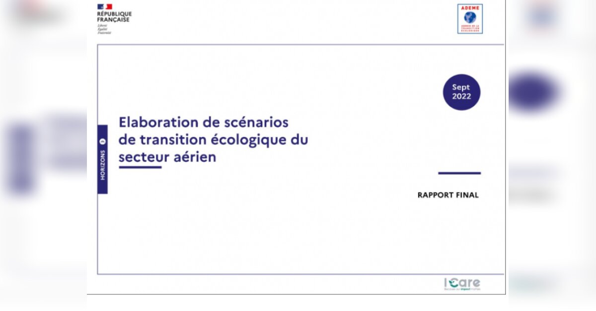 Élaboration de scénarios de transition écologique du secteur aérien ...