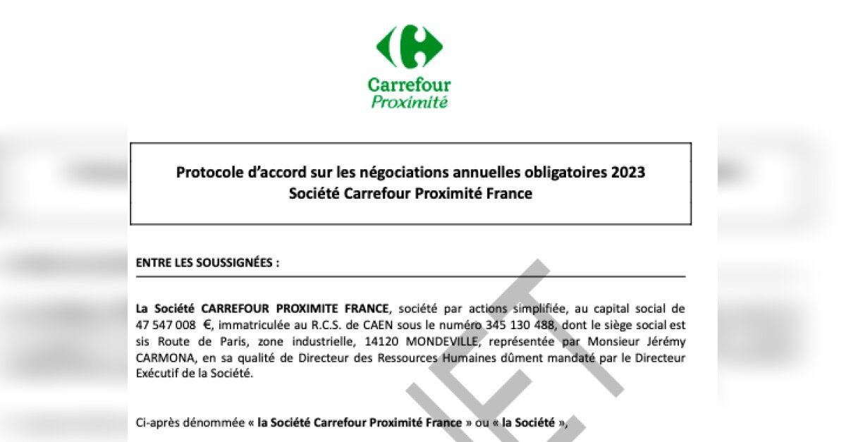 Carrefour : augmentation salariale pour tous et clause de revoyure en ...
