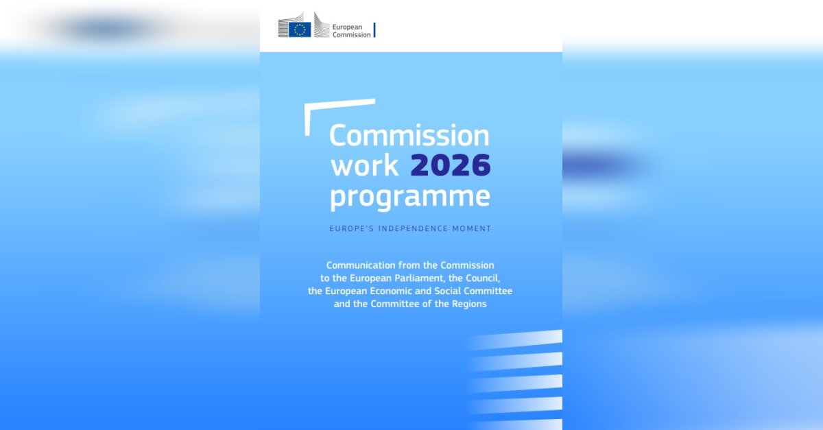Le « Programme de travail 2026 » (Commission européenne - 21/10/2025 ...