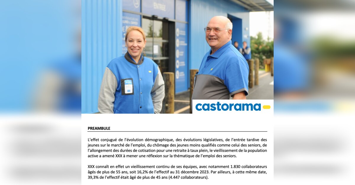 Castorama France : signature d'un accord "seniors" le 08/10/2024 - News ...