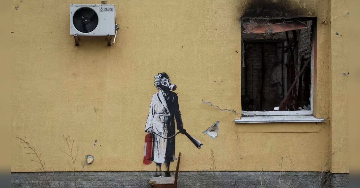 Ukraine : une tentative de vol d'une fresque de Banksy déjouée - News ...