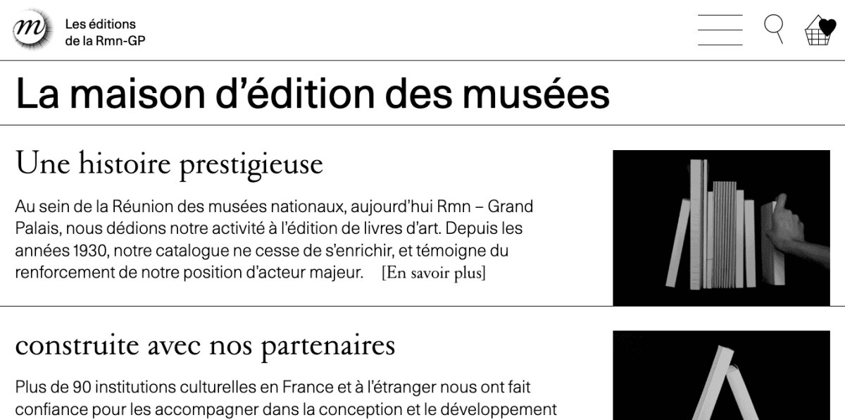 Création d'un site Internet pour la maison d'édition de la RMN-GP ...