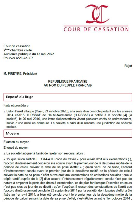 Intéressement: l'accord déposé hors délai ouvre droit à exonération ...
