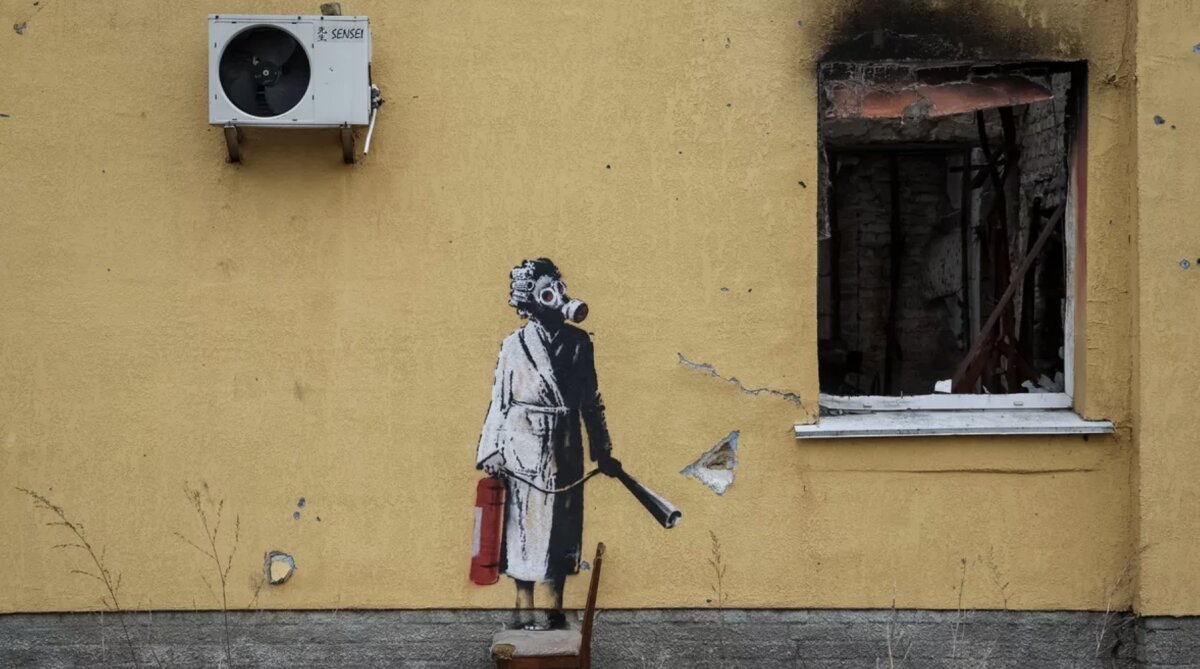 Ukraine : une tentative de vol d'une fresque de Banksy déjouée - News ...