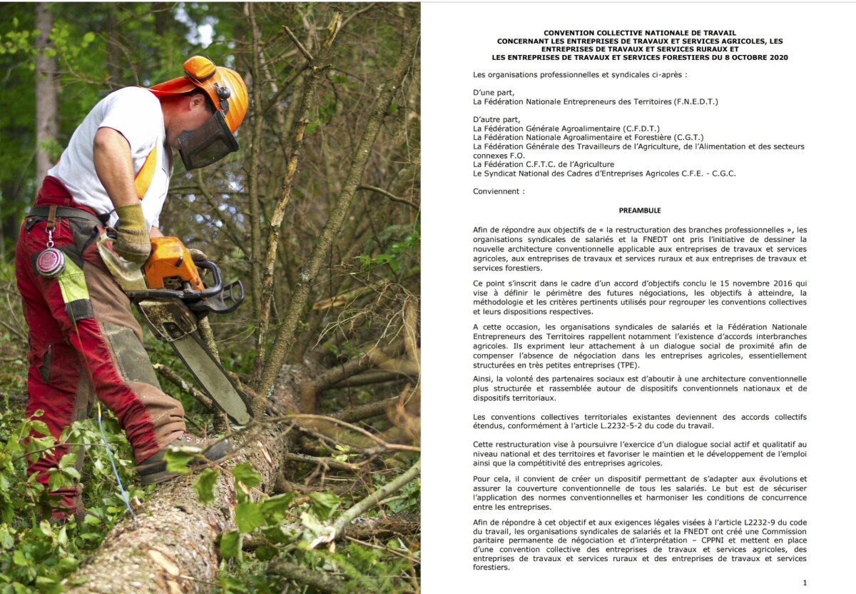 Secteur agricole, rural et forestier : une nouvelle CCN pour les ETARF ...