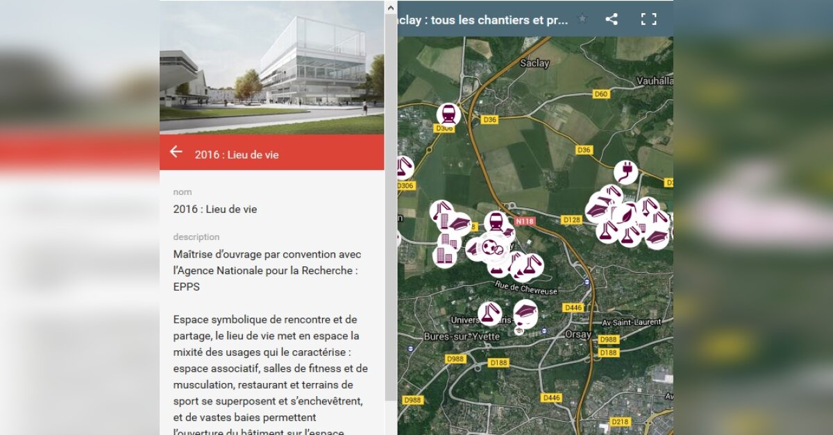 Une carte interactive pour suivre les travaux de l'université Paris ...