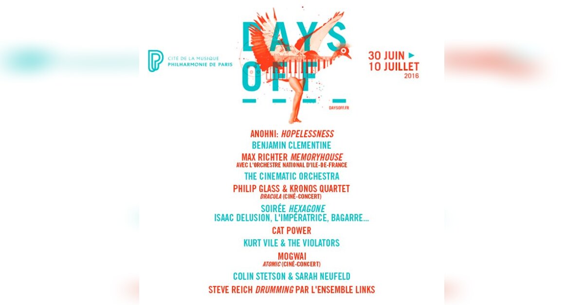 Days Off: Benjamin Clementine, Max Richter avec l'Ondif, Philip Glass à ...