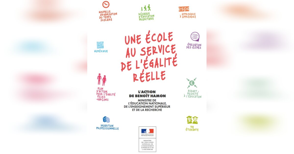 Départ de Benoît Hamon : le MENESR fait le bilan de ses actions - News ...